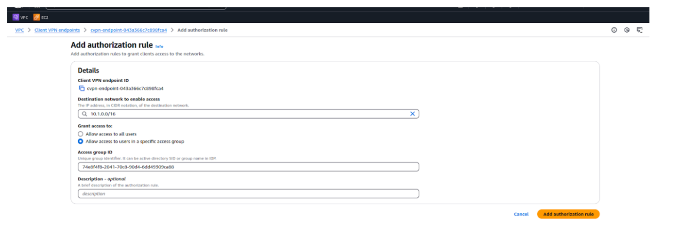 Set up SSO with AWS VPN client with User-Based Authentication